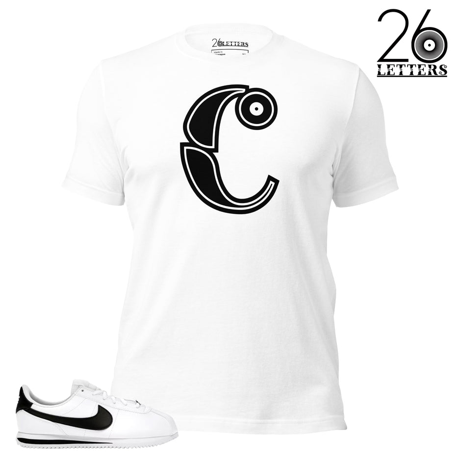 BLACK ON WHITE / T-SHIRT / A-Z from $23.99 USD – 26 LETTERS