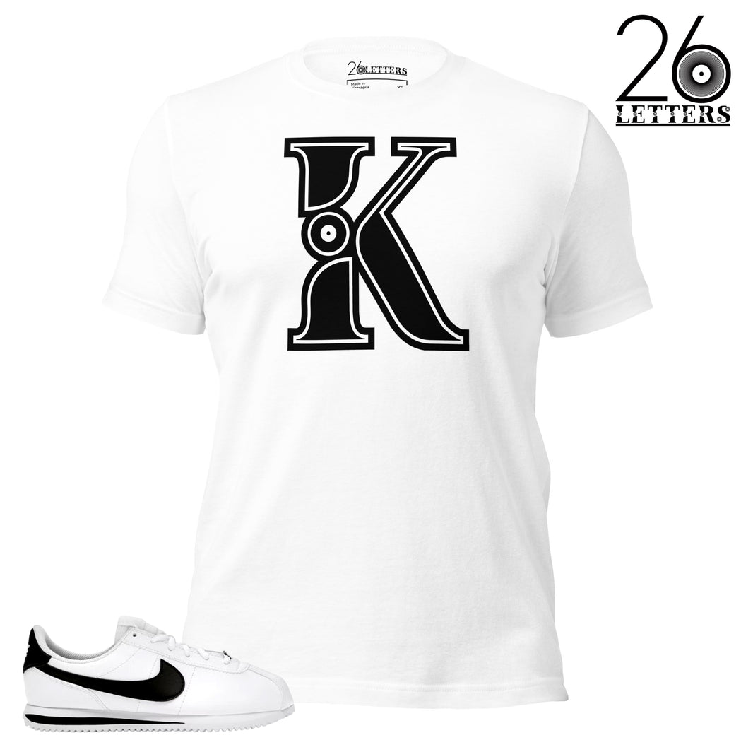 BLACK ON WHITE / T-SHIRT / A-Z from $23.99 USD – 26 LETTERS